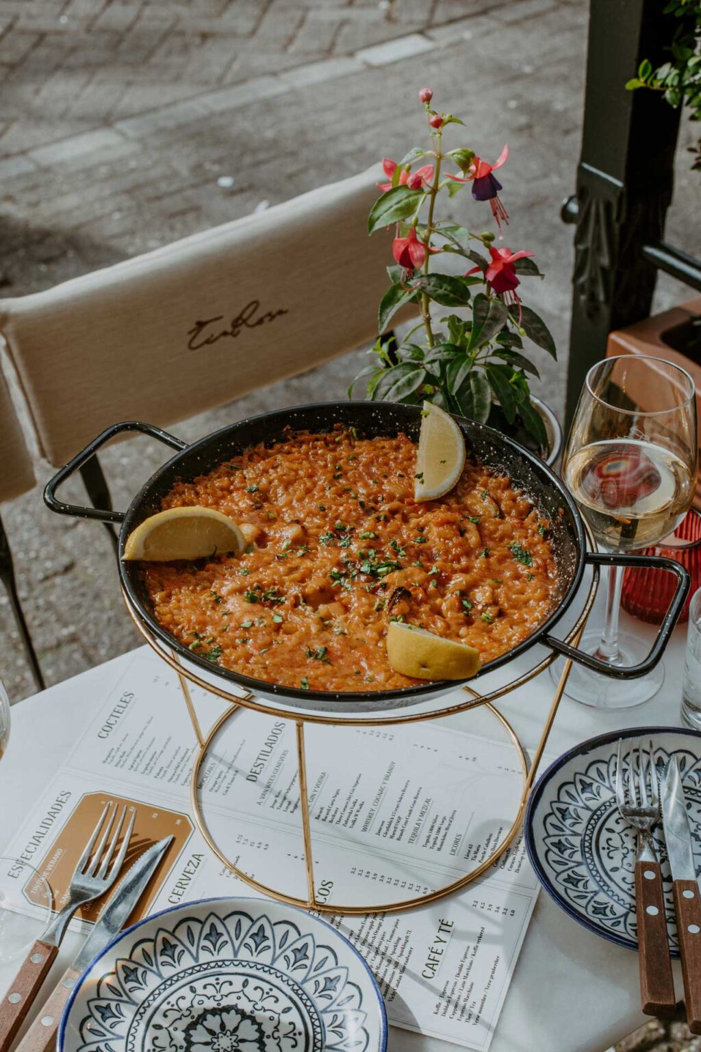 Eating paella in Amsterdam at Tia Rosa | Spanish Restaurant & Bar